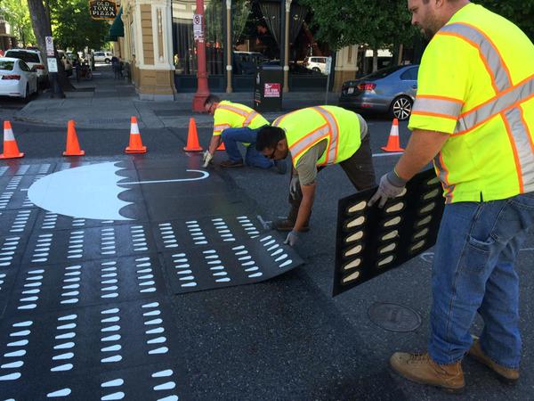 New 'creative crosswalk' installed in Portland's Old Town | 13newsnow.com