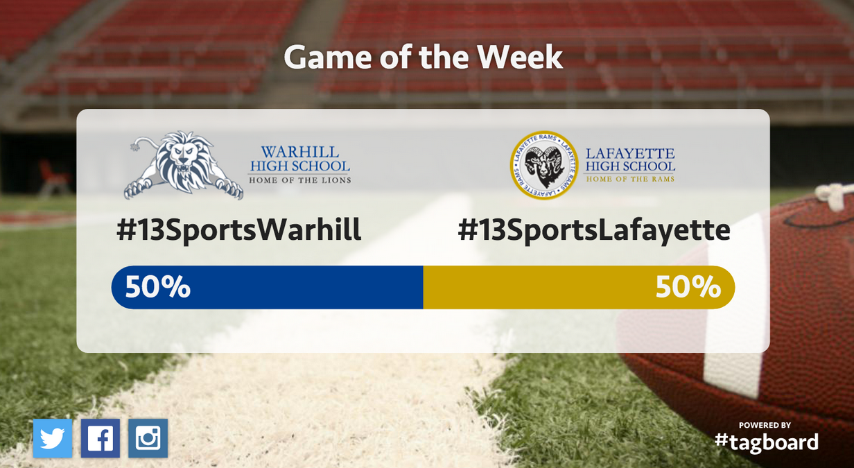 Week 3: Game of the Week Hashtag Battle | 13newsnow.com