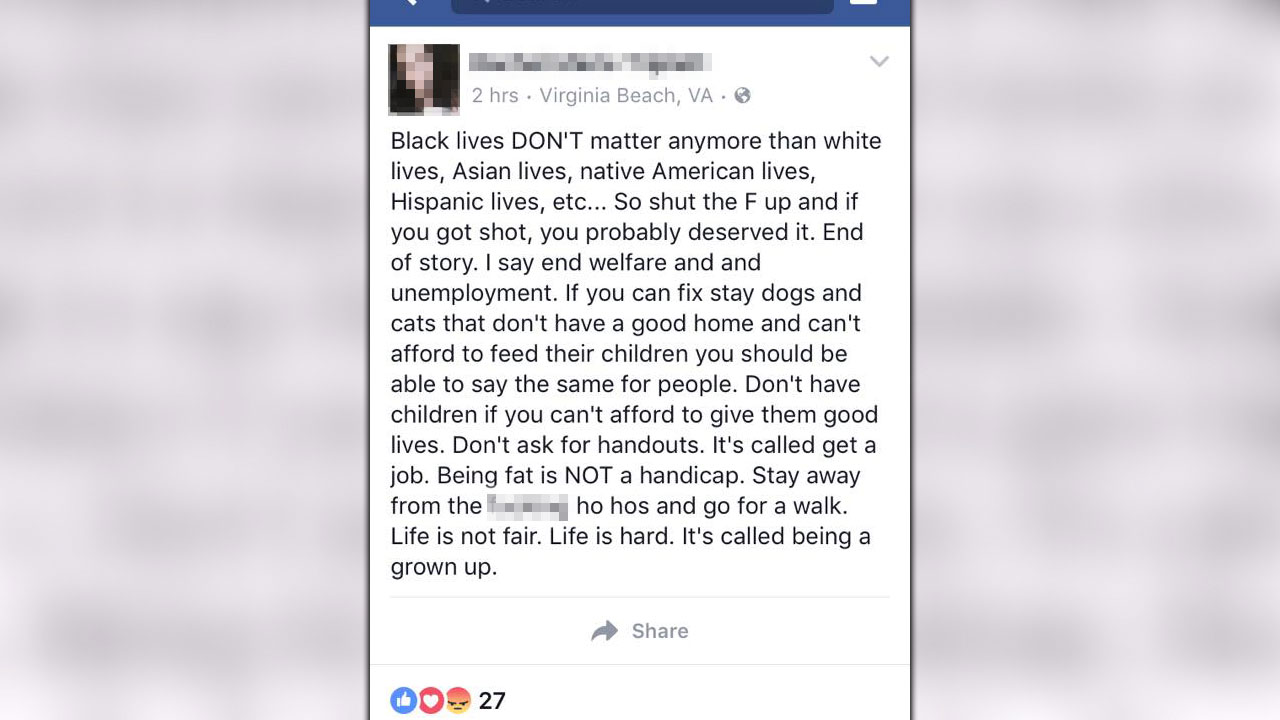 Sailor's 'Black Lives Matter' Facebook post sparks debate | abc10.com