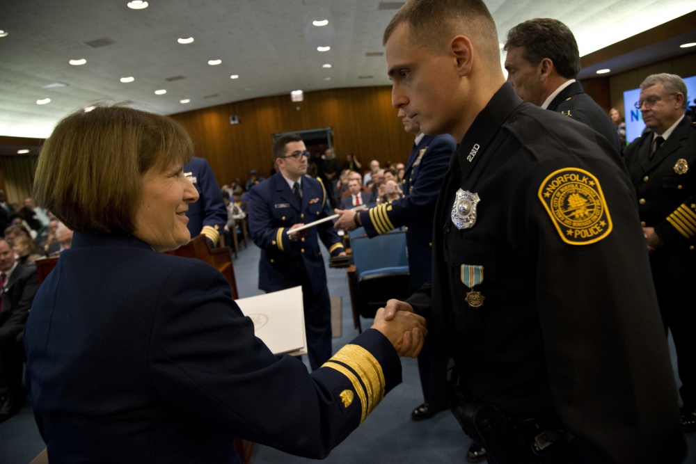 Norfolk Fire Captain, Police Officer recognized by Coast Guard for ...